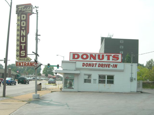 The Donut Drive-In - lots of Bronze, come in, have a cruller and some ...